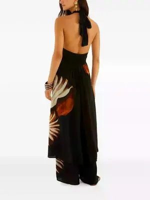 Farm Rio Ammonite Printed Halterneck Top