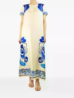 La DoubleJ Printed Maxi Dress - Neutrals