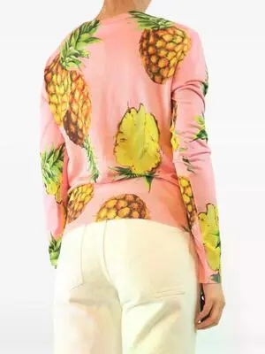 Dolce & Gabbana Pineapple Print Silk Cardigan