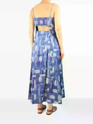 WIGGY KIT Ekberg Abstract Print Maxi Dress