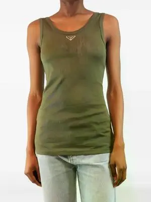 Prada Logo Plaque Tank Top