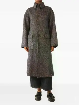Connolly Virgin Wool Herringbone Belted Coat