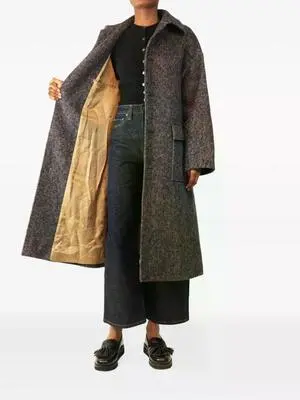 Connolly Virgin Wool Herringbone Belted Coat