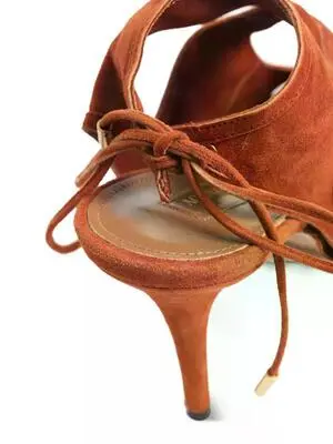 AQUAZZURA Lace-up Suede Stiletto Sandals