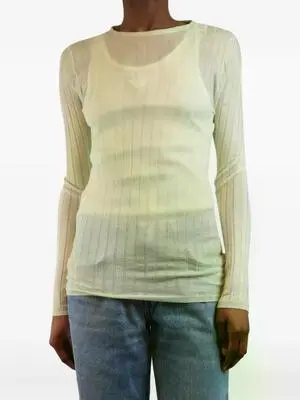 Prada Rib-knit Long Sleeve Top