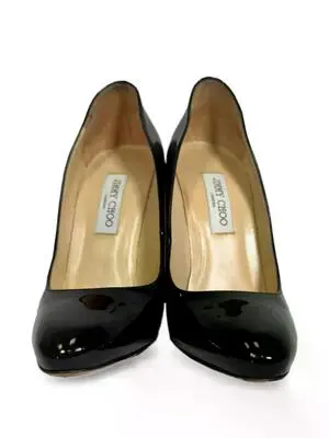 JIMMY CHOO Patent Leather Round-toe Pumps