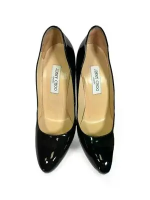JIMMY CHOO Patent Leather Round-toe Pumps