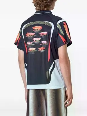 METALWOOD STUDIO Graphic-print Button-down Polo Shirt