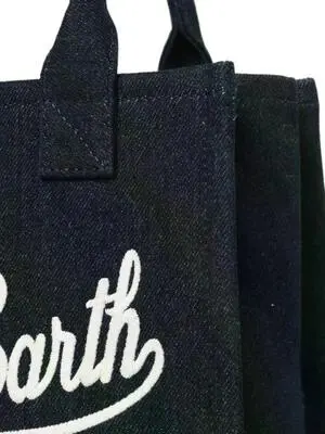 MC2 SAINT BARTH Logo Embroidered Tote Bag - Blue
