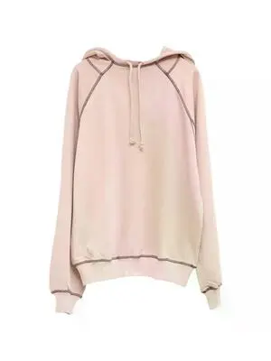 BASERANGE Fold Contrast-stitch Raglan-sleeve Hoodie