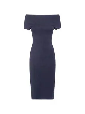 Magda Butrym Off-shoulder Knitted Dress