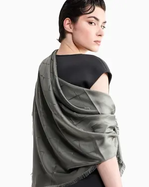 Giorgio Armani Foulard In Silk Jacquard - Grey
