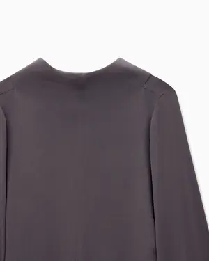 Giorgio Armani Slim-fit Stretch Silk-blend Crepe Midi Dress - Grey
