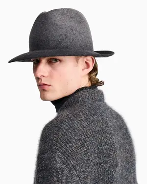 Giorgio Armani Classic Hat In Virgin Wool