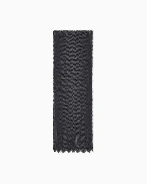 Giorgio Armani Giorgio Armani Wool Silk Pleated Stole Grey