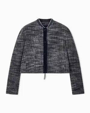 Giorgio Armani Blazer Slim Textured Llama Wool Horn Buttons