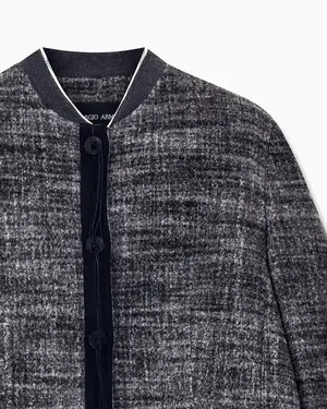 Giorgio Armani Blazer Slim Textured Llama Wool Horn Buttons