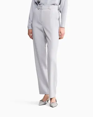 Giorgio Armani Technical Cady Straight-leg Trousers