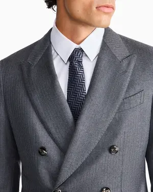 Giorgio Armani Double-breasted Pinstriped Virgin Wool Suit Napoli