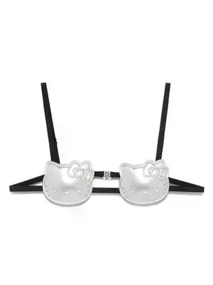 Gcds Hello Kitty Bold Bra Top - Silver
