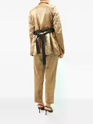 Brunello Cucinelli Velvet Belted Suit Set