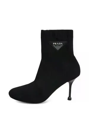 Prada Logo Sock Ankle Boots