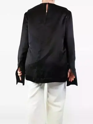 Raey Satin Wide-cuff Blouse