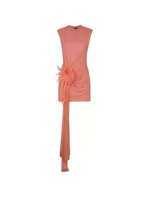 David Koma Mesh Floral-appliqué Mini Dress