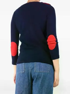 WYse Cashmere Crew Neck Knitwear With Button Shoulder Detail