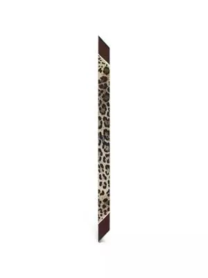 Dolce & Gabbana Leo-print Silk Twill Bandeau - Neutrals