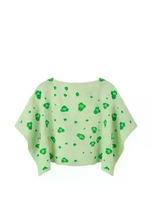 ORSINA Animalier-print Scalloped Top