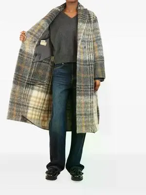 Brunello Cucinelli Checked Belted Coat