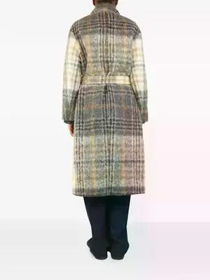 Brunello Cucinelli Checked Belted Coat