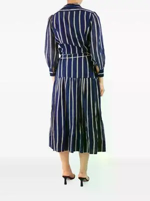 Beulah Belted Striped Midi Dress