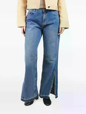 STEL Split-hem Wide-leg Jeans