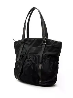 Burberry Tonal Check Nylon Tote Bag