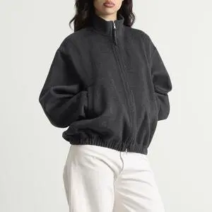 NOTHING WRITTEN Plaza Zip Blouson In Lambswool