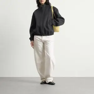 NOTHING WRITTEN Plaza Zip Blouson In Lambswool