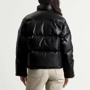 NOTHING WRITTEN Lambskin Leather Puffer