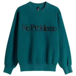 NO PROBLEMO Reverse Fleece Sweatshirt - Teal