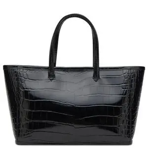 NOTHING WRITTEN Ain Croco Tote Bag - Black