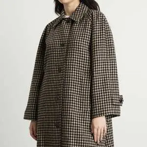 NOTHING WRITTEN Bébé Check Balmacaan Coat