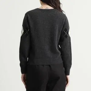NOTHING WRITTEN Heritage Argyle Knit Cardigan