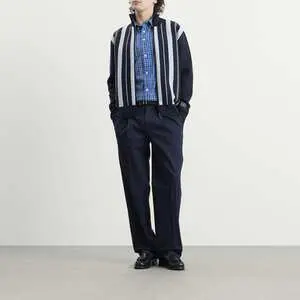 Drole De Monsieur Striped Zipped Knit Jacket