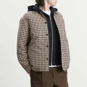 Drole De Monsieur Check Overshirt With Slogan
