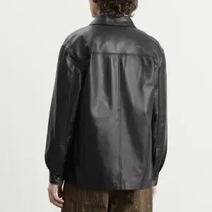 Drole De Monsieur D Ornament Leather Shirt