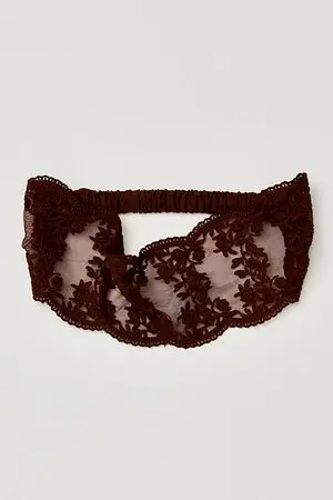 Free People Solana Lace Headband - Chocolate