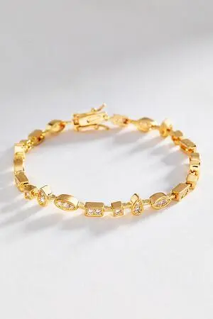 Anthropologie Cubic Zirconia Bracelet - Gold
