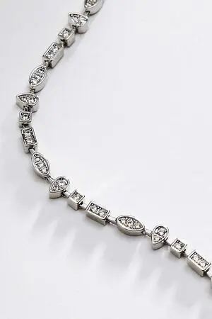 Anthropologie Cubic Zirconia Tennis Bracelet - Silver