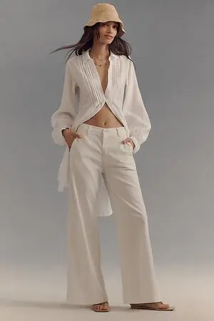 Ag Caden Wide-leg Pants - Powder